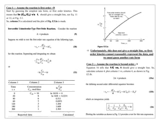 Integral method to analyze reaction kinetics | PDF