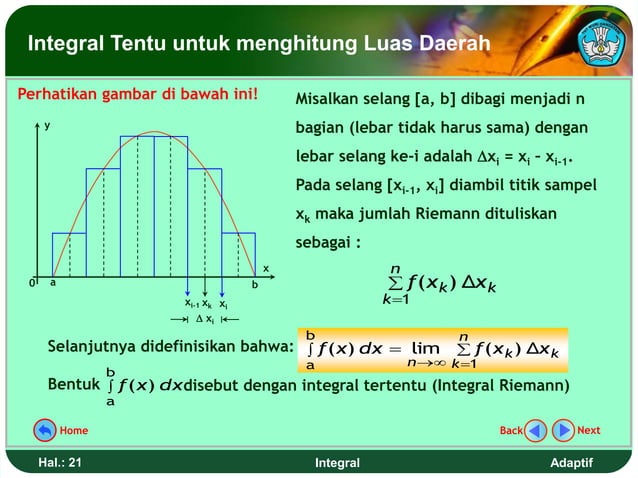 Integral tak tentu dan integral tentu.ppt