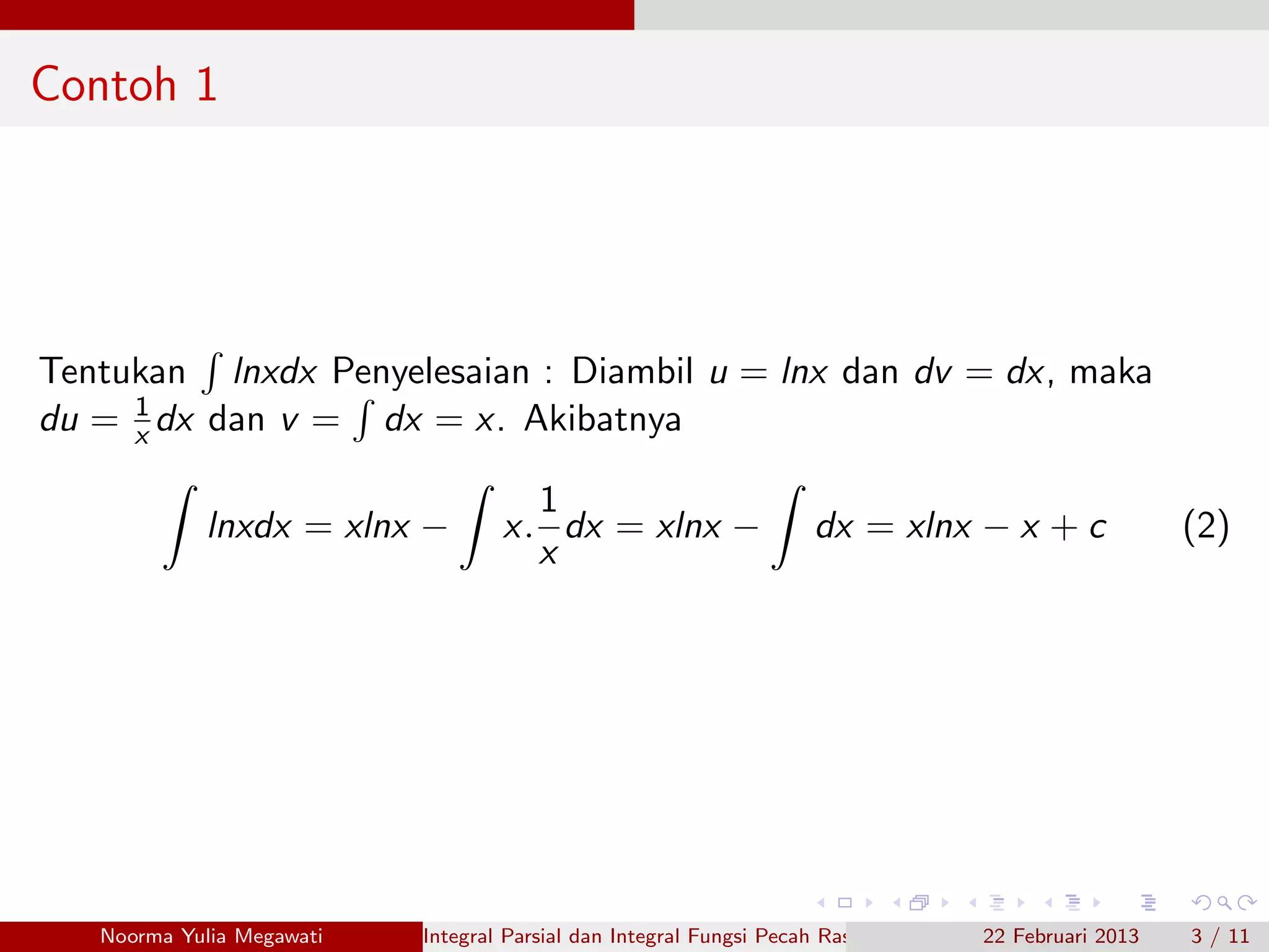Integral Parsial | PDF