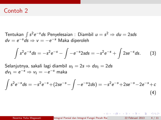 Integral Parsial | PDF