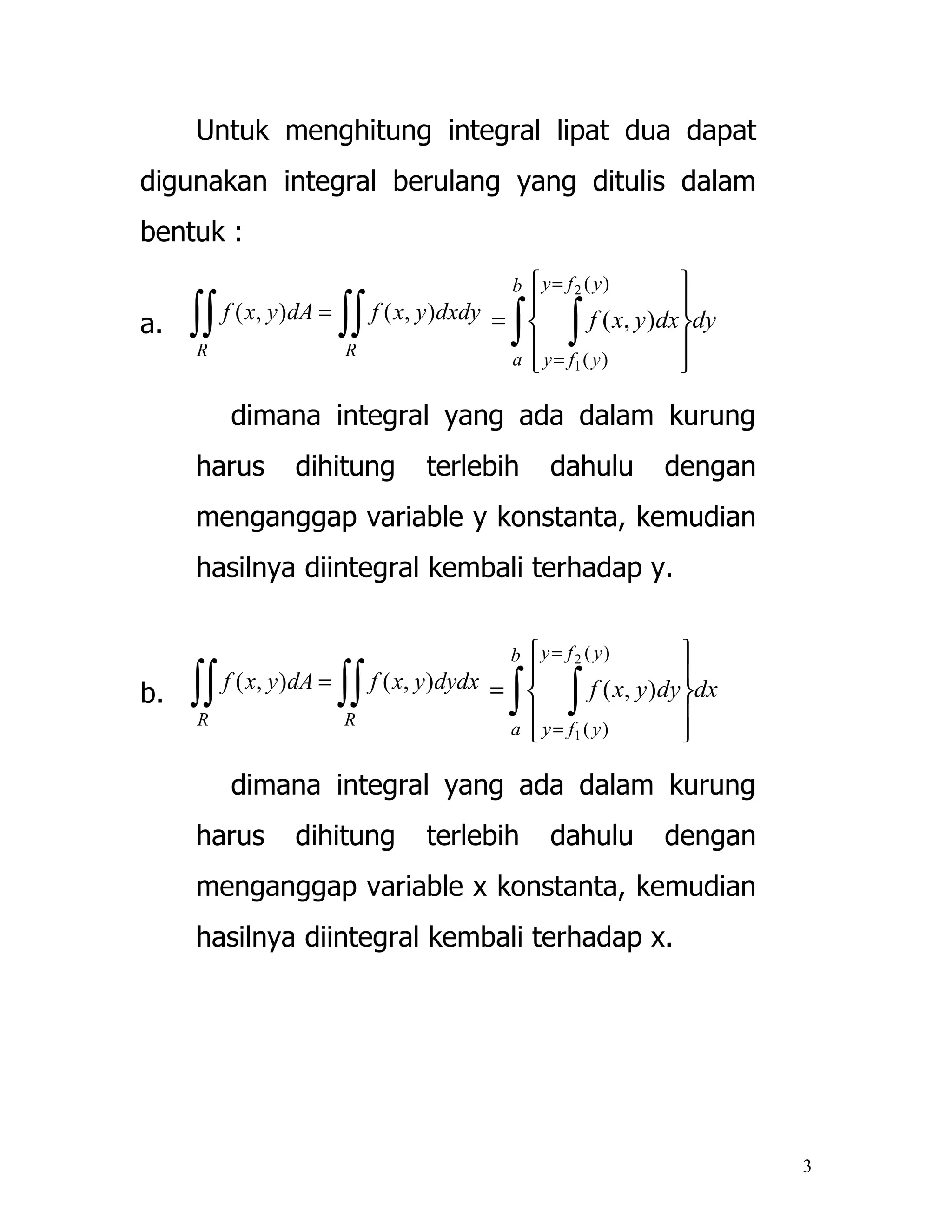 Integral rangkap | PDF