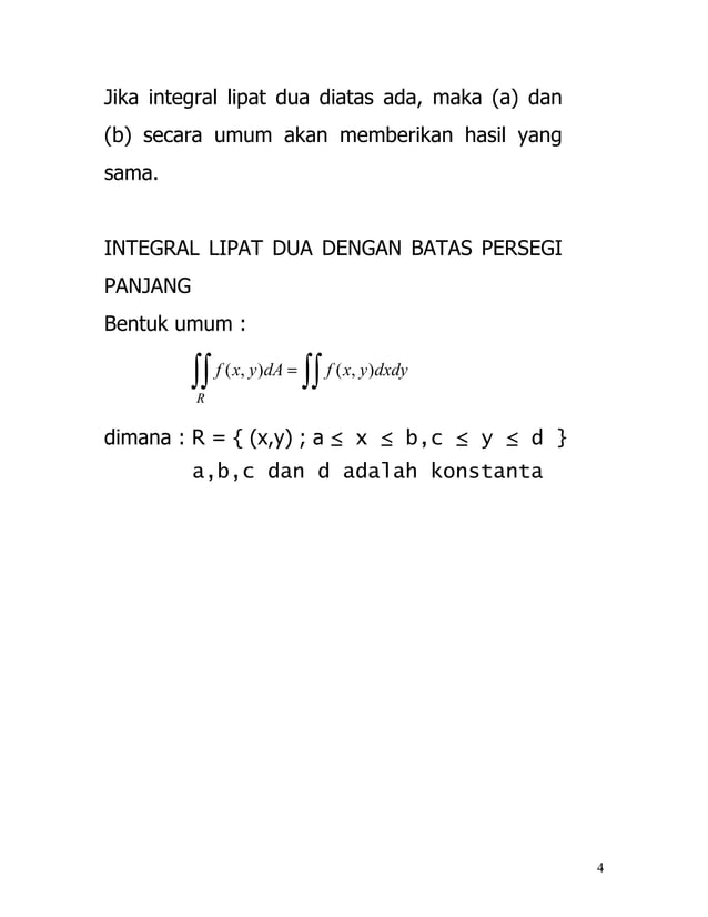 Integral rangkap | PDF