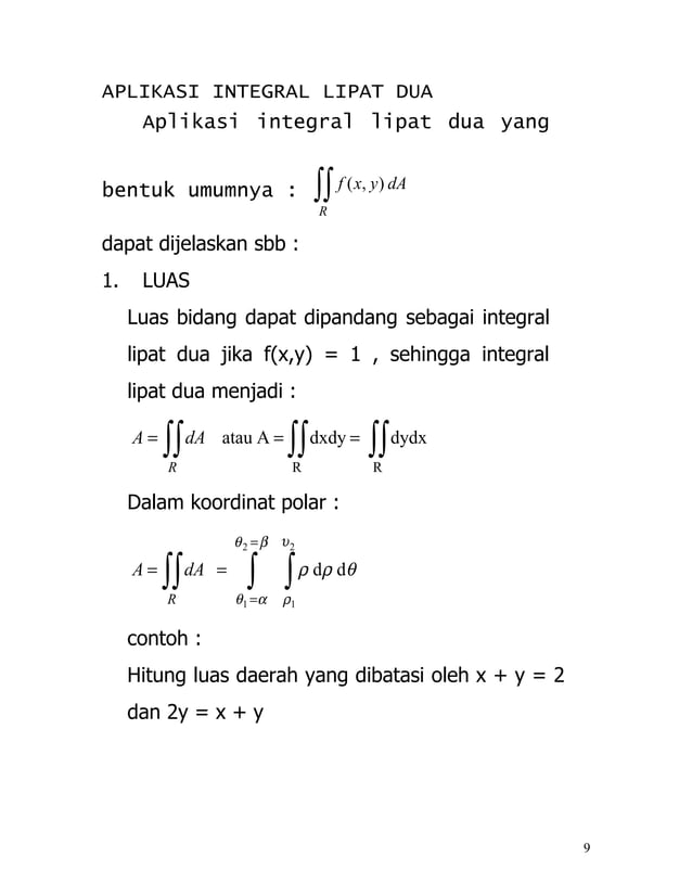Integral rangkap | PDF