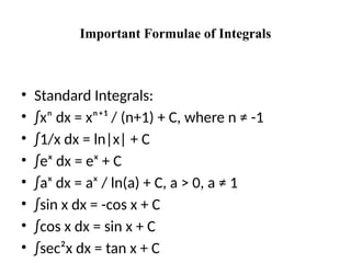 Integrals_Class12_Maths Power Point Presentation | PPTX