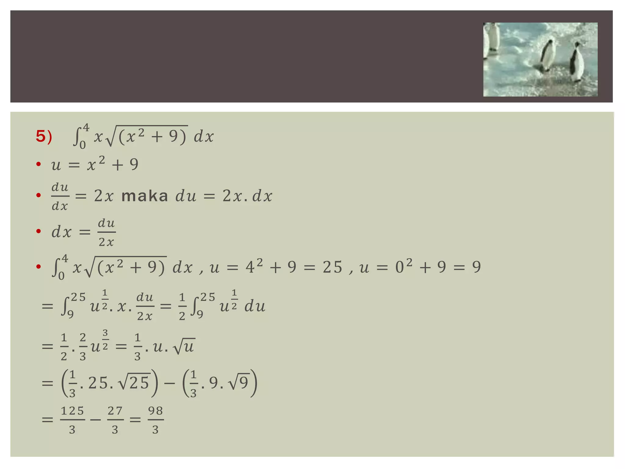 Integral Substitusi | PPTX