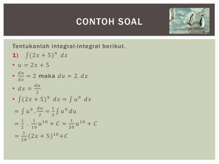 Integral Substitusi | PPTX