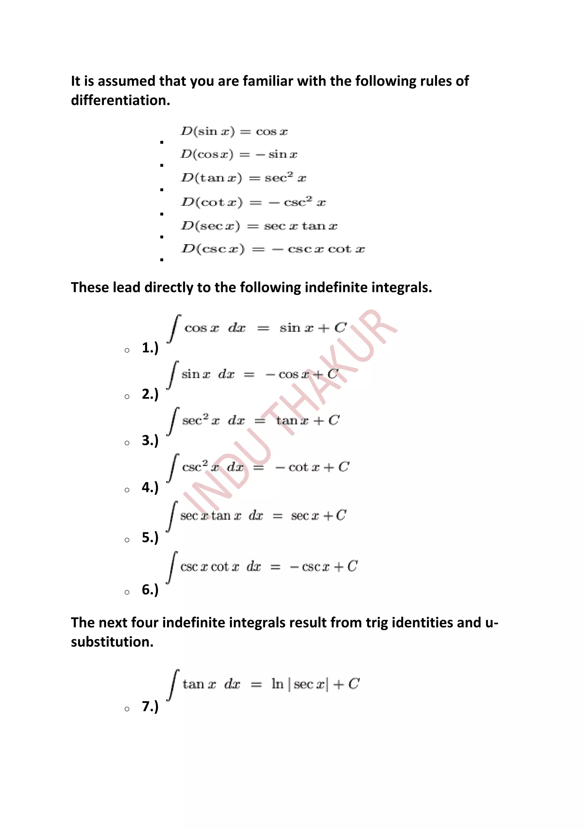 Integrals with inverse trigonometric functions | PDF