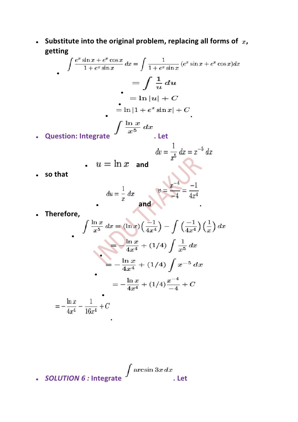 Integrals with inverse trigonometric functions
