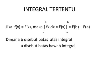 Integral tak tentu | PPT