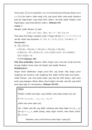 Integral tentu | DOCX
