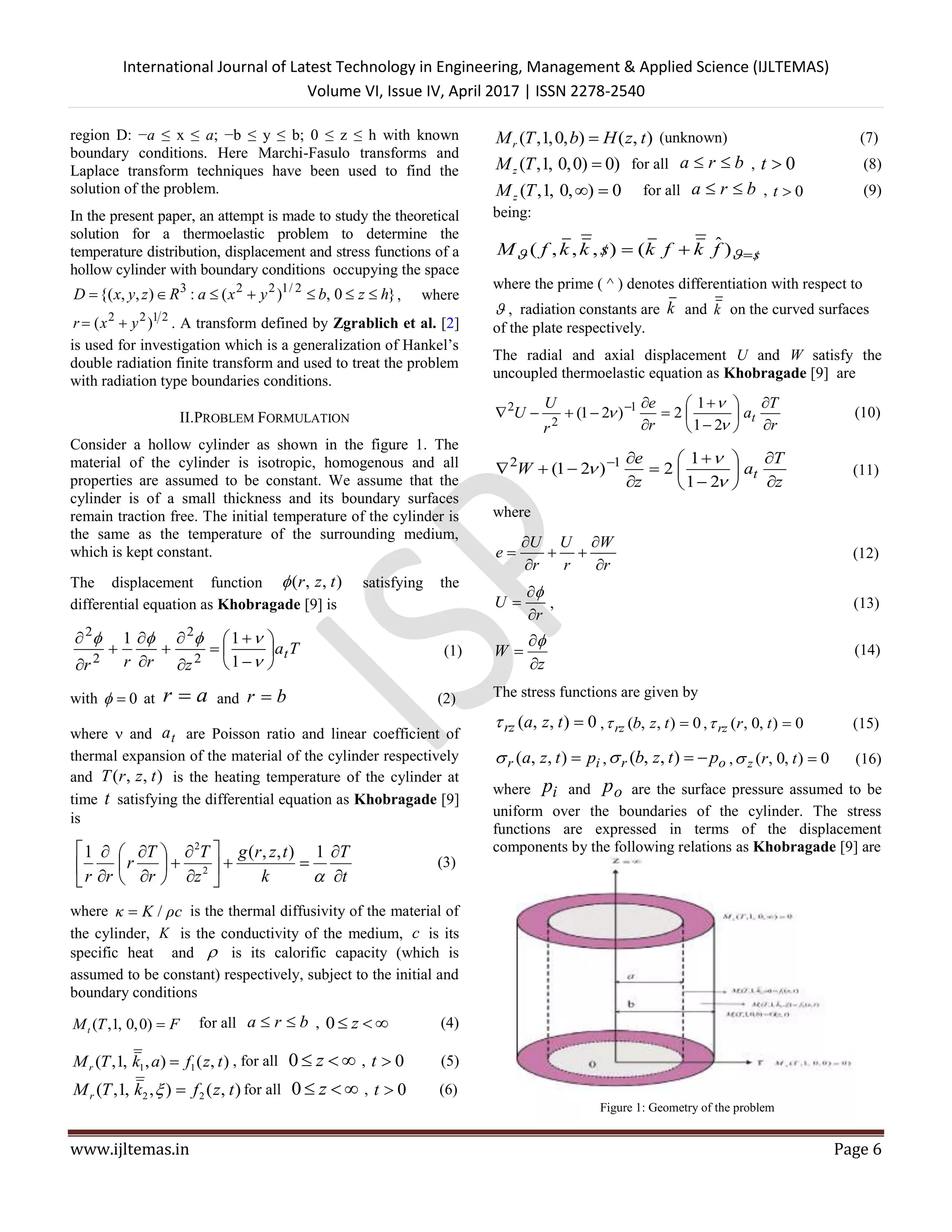 Integral Transform Methods For Inverse Problem Of Heat Conduction With