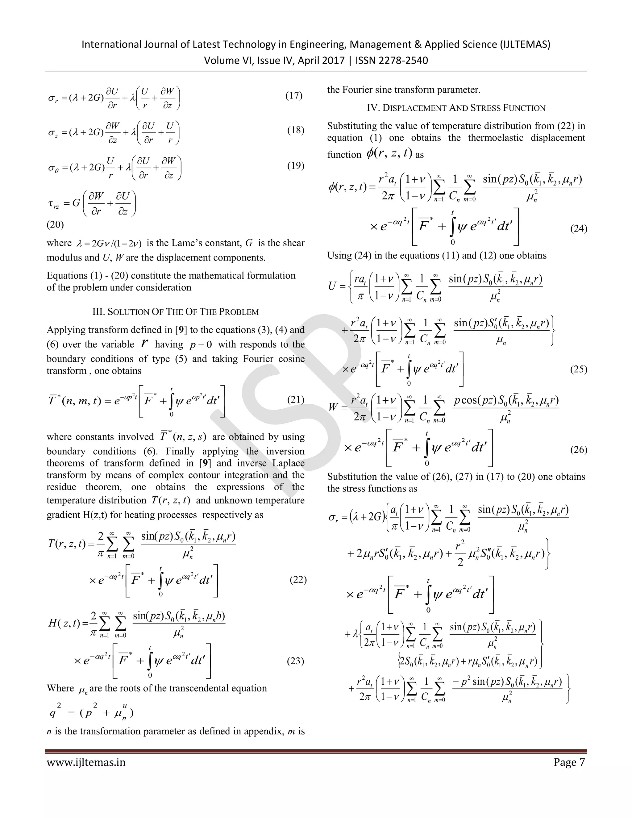 Integral transform methods for inverse problem of heat conduction with known boundary of semi ...
