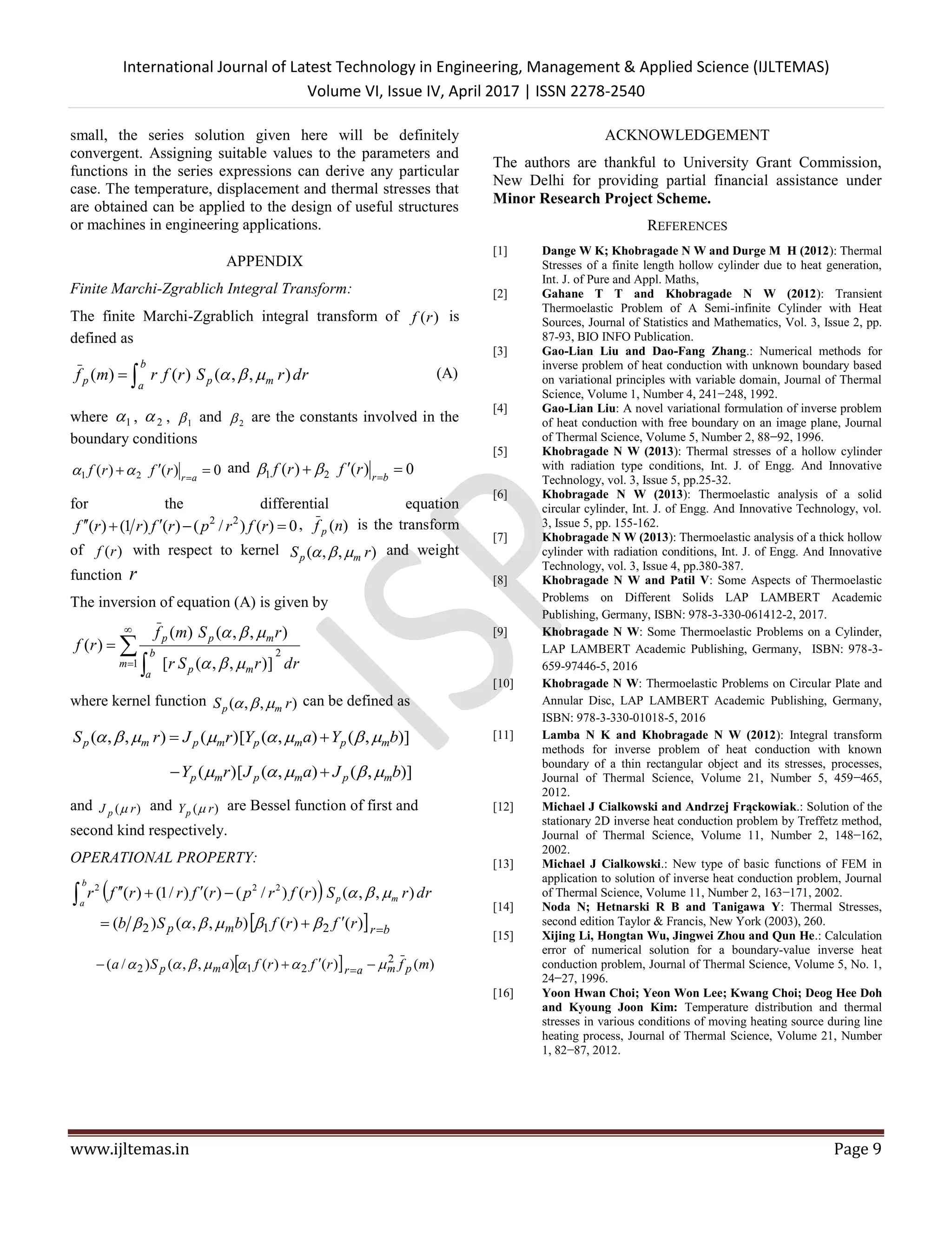 Integral Transform Methods For Inverse Problem Of Heat Conduction With Known Boundary Of Semi