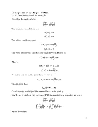 INTEGRAL TRANSFORM SOLUTION OF THE WAVE EQUATION TO SOLVE FOR ...