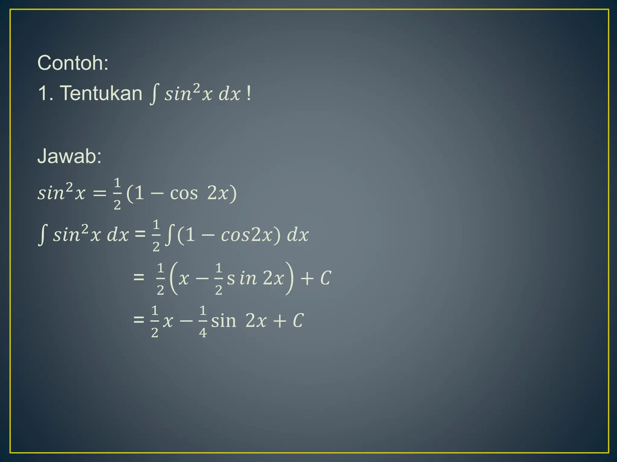 MATERI INTEGRAL TRIGONOMETRI 2_PM_12 IPA. | PPT