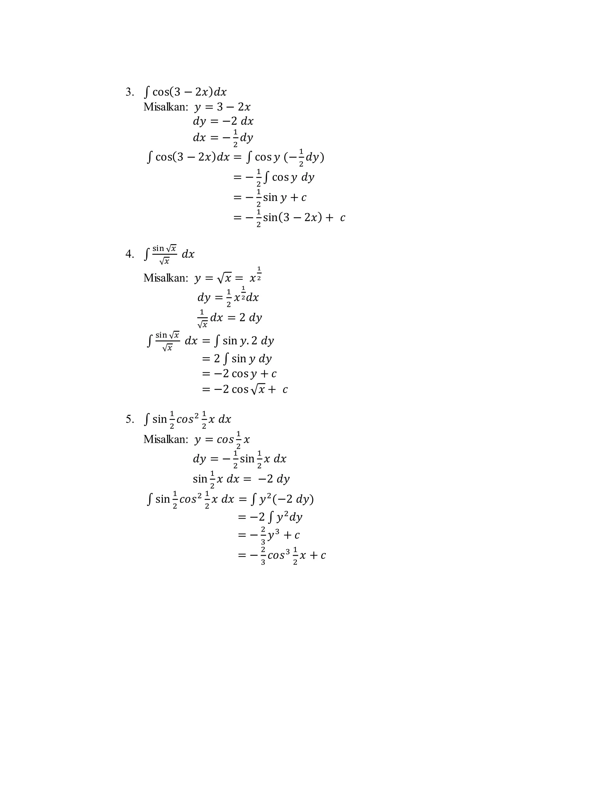 Integral trigonometri | DOCX