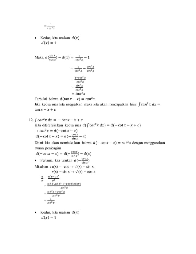 Integral trigonometri | DOCX