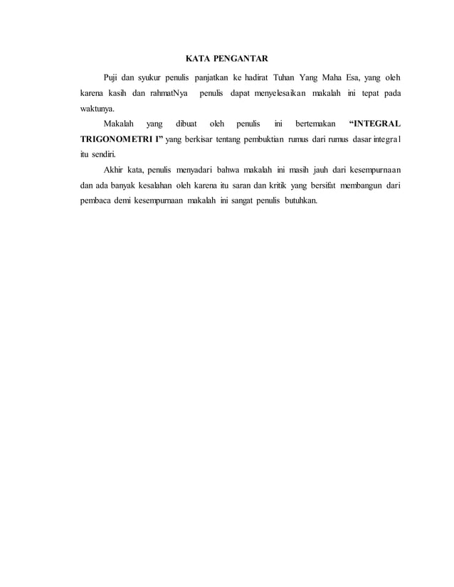 Integral trigonometri | DOCX