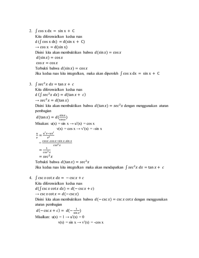 Integral trigonometri | DOCX