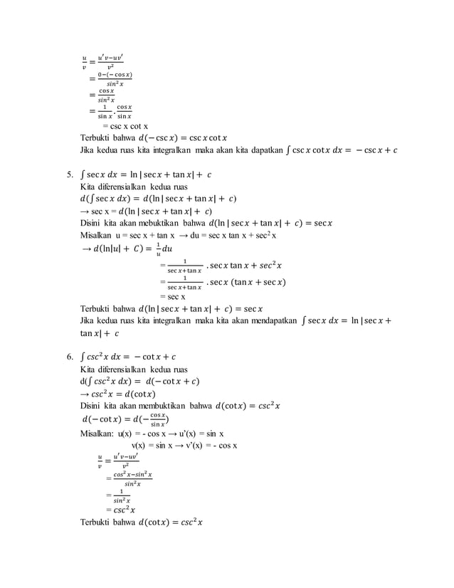 Integral trigonometri | DOCX