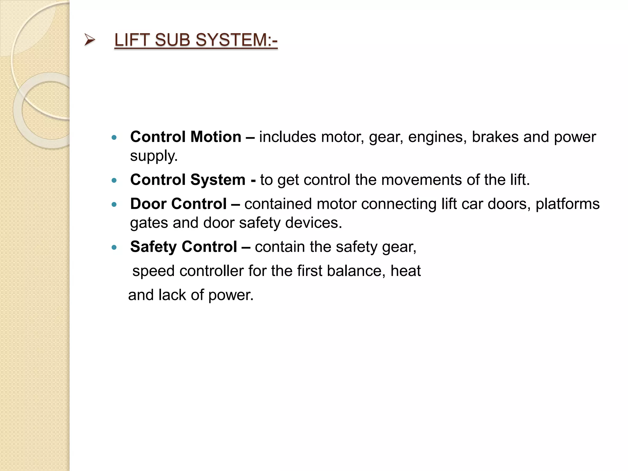 LIFT/ELEVATOR | PPTX