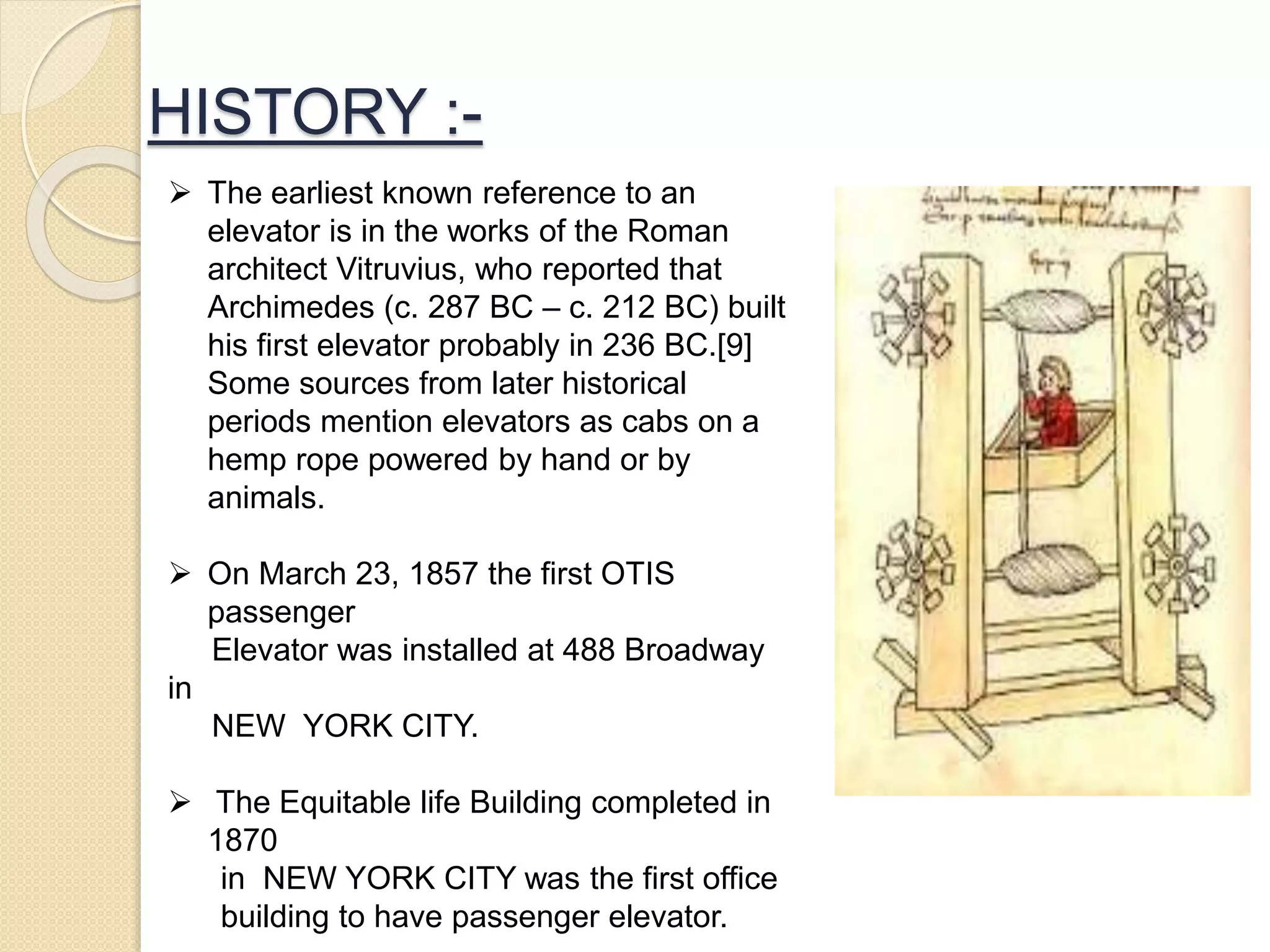 LIFT/ELEVATOR | PPTX