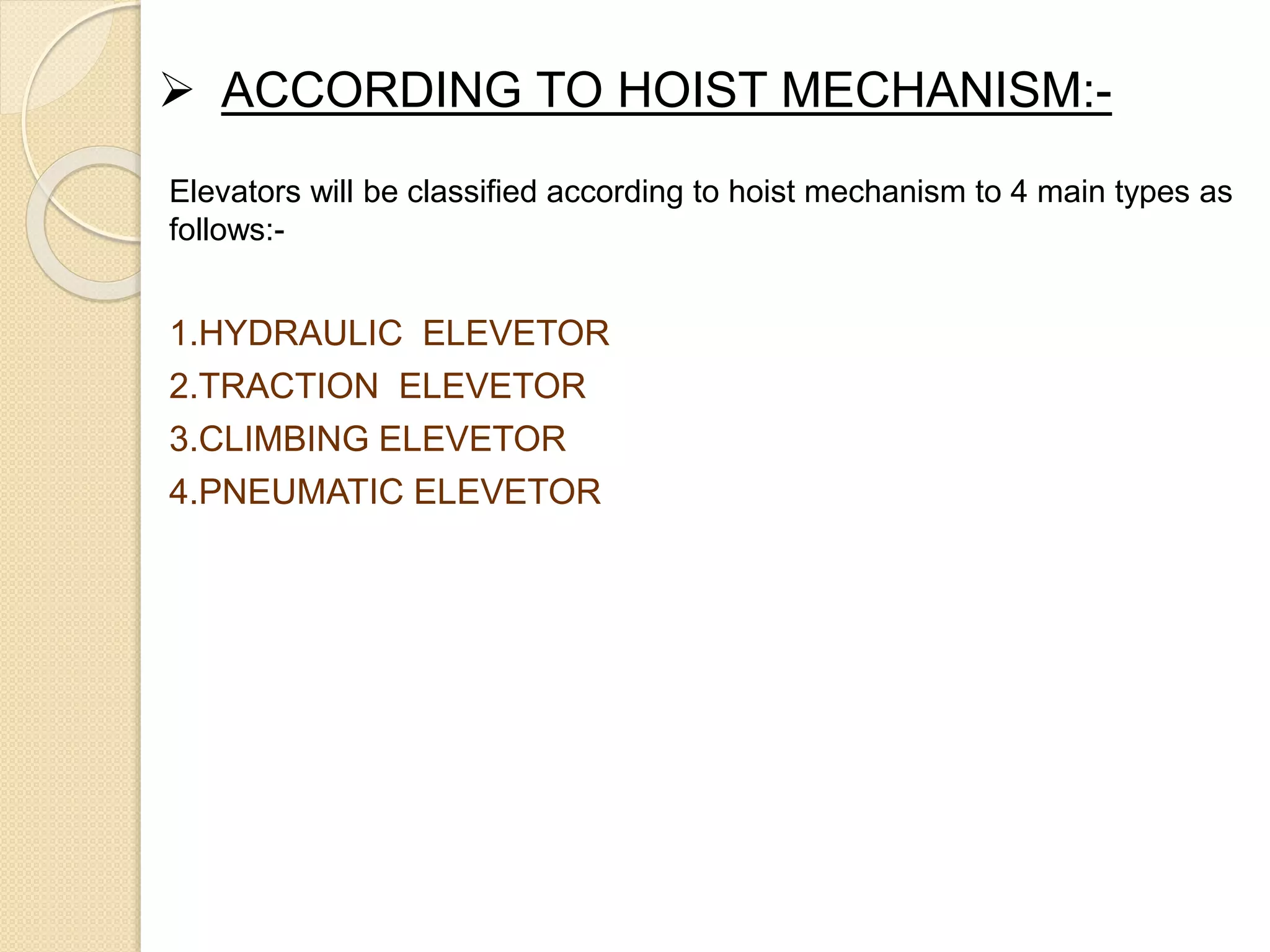 LIFT/ELEVATOR | PPTX