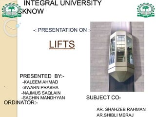 LIFT/ELEVATOR | PPTX