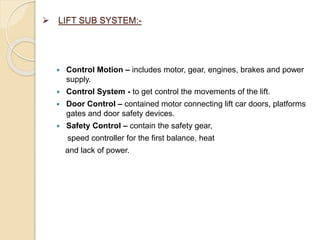 LIFT/ELEVATOR | PPTX