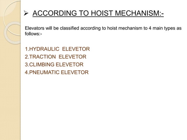 LIFT/ELEVATOR | PPTX | Technology & Computing