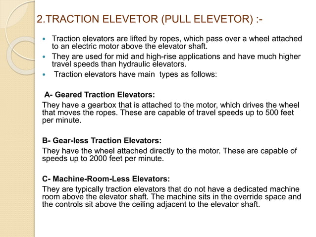 LIFT/ELEVATOR | PPTX | Technology & Computing