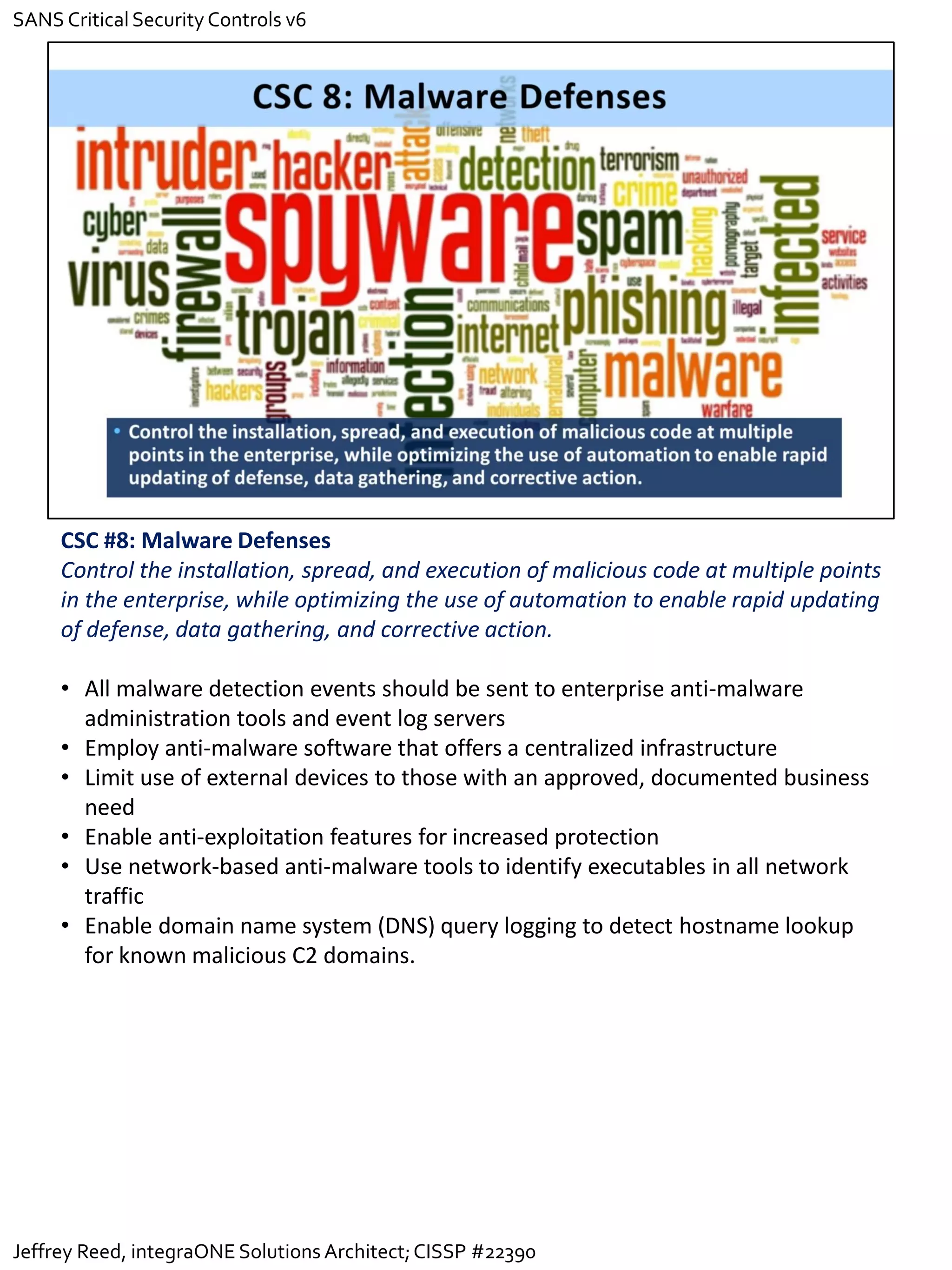 Security Framework from SANS | PDF