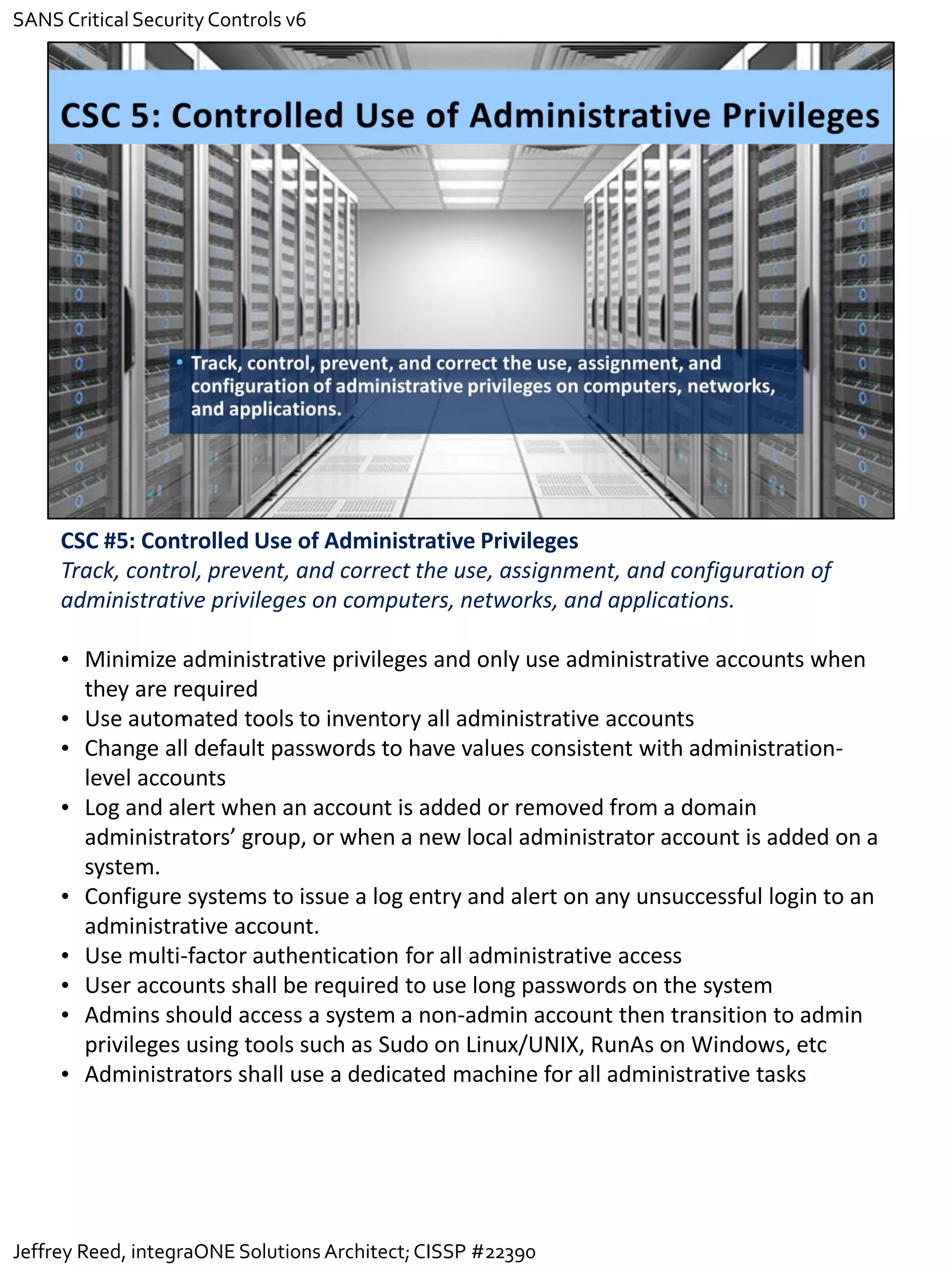 Security Framework from SANS | PDF