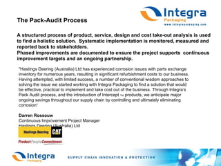 Integra Packaging Presentation 2011 | PPT