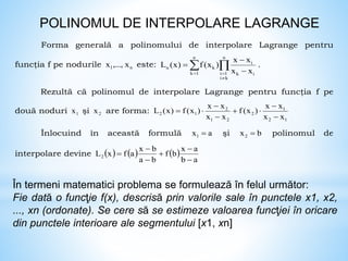 Metode de Integrare numerica | PPT