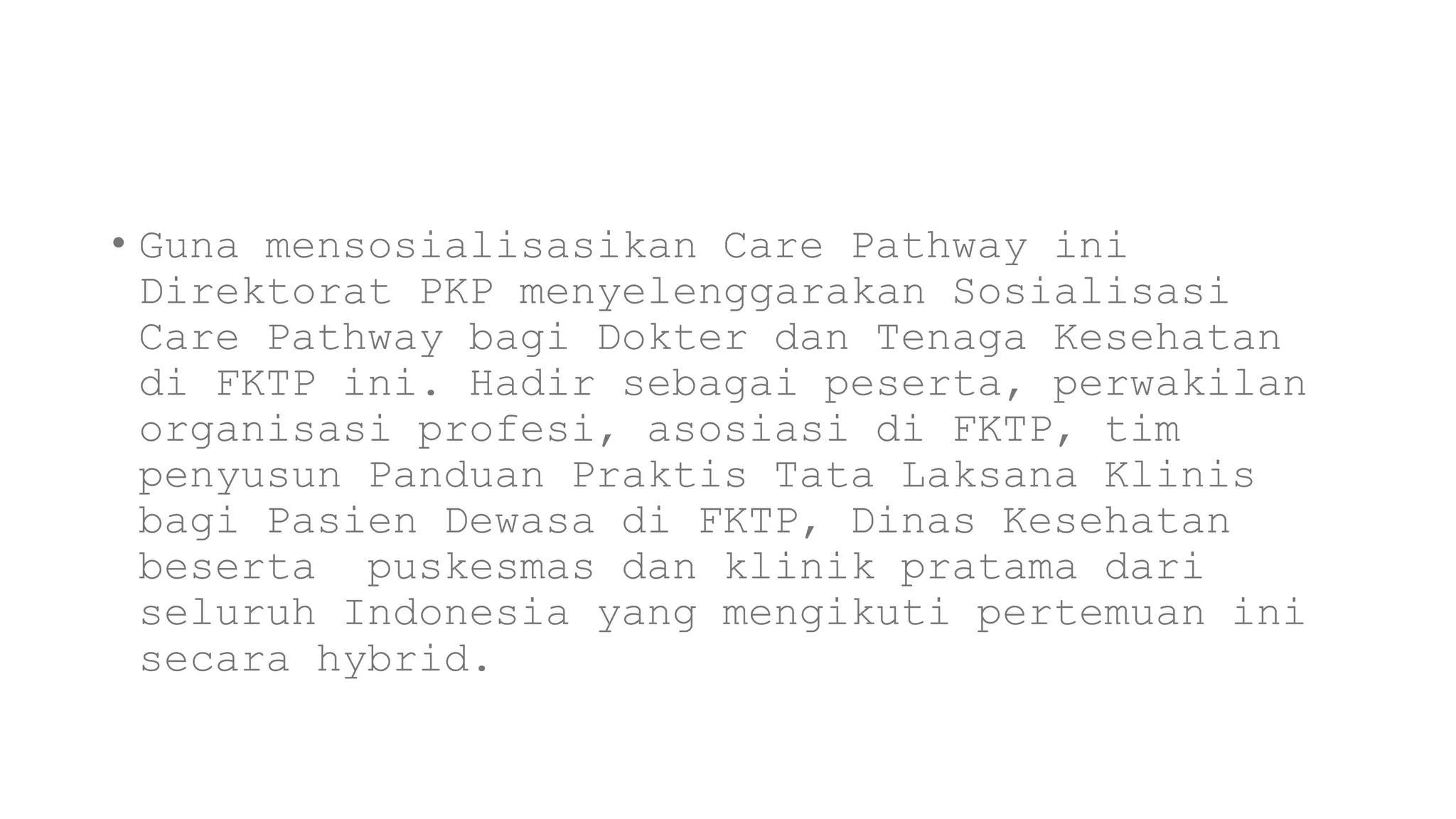 integrasi pelayanan primer (ILP) care pathway | PPTX