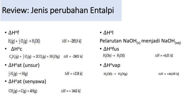 Entalpi Pembentukan Standar | PPTX