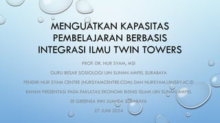 Integrasi dan Interkoneksi Keilmuan UIN Sunan Ampel Surabaya fakultas ...