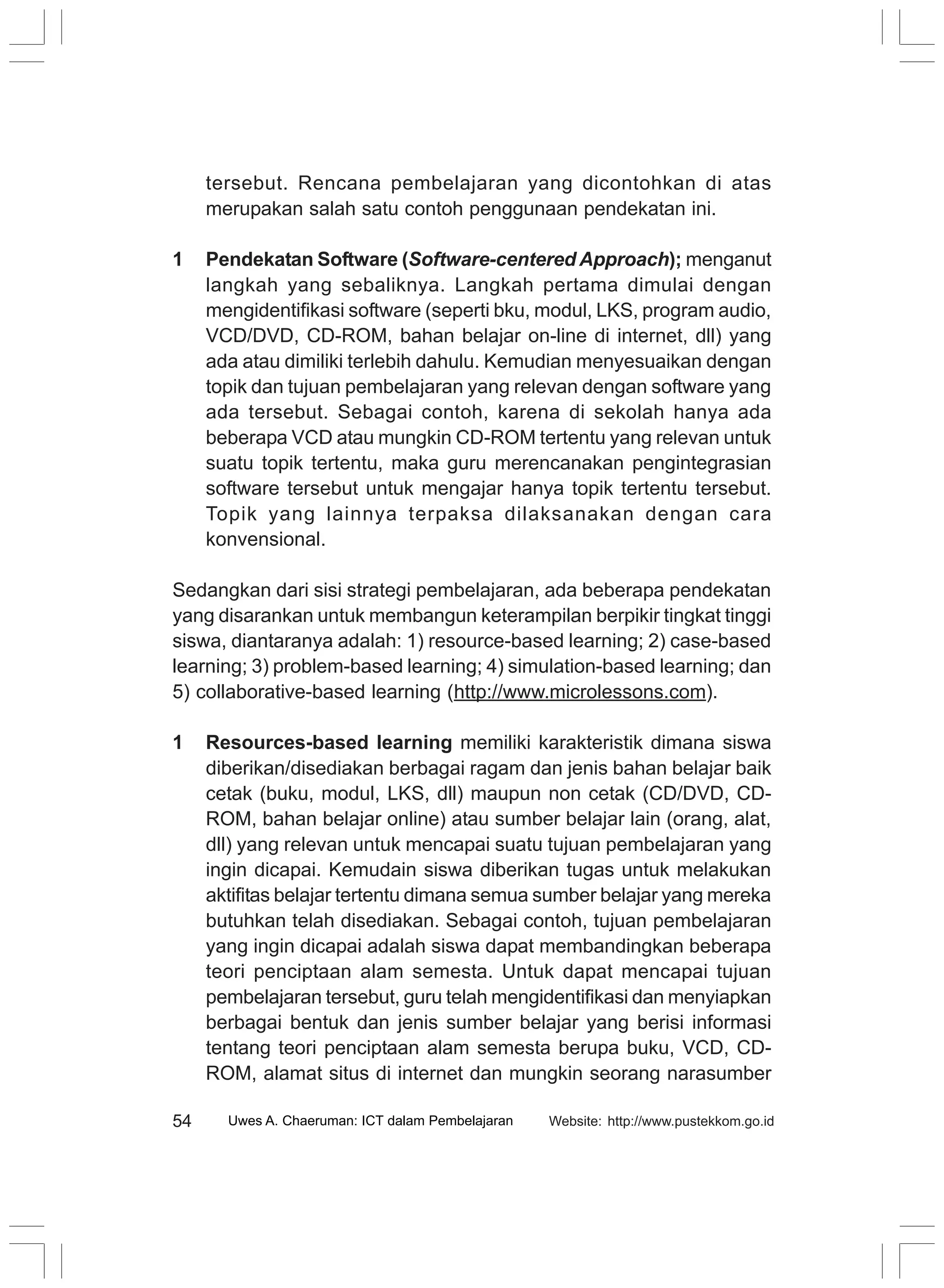 Integrasi TIK dalam Pembelajaran | PDF