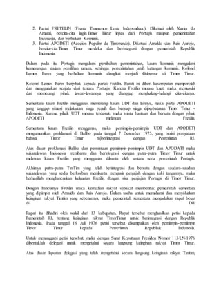 Integrasi timor timor | DOCX