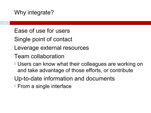 Don't Roll Your Own, Integrate | PPT