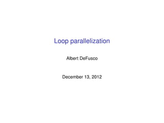 openMP loop parallelization | PDF