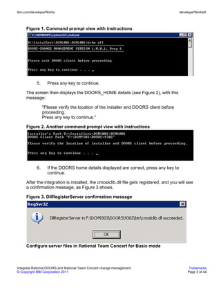Integrate Rational DOORS and Rational Team Concert change management | PDF