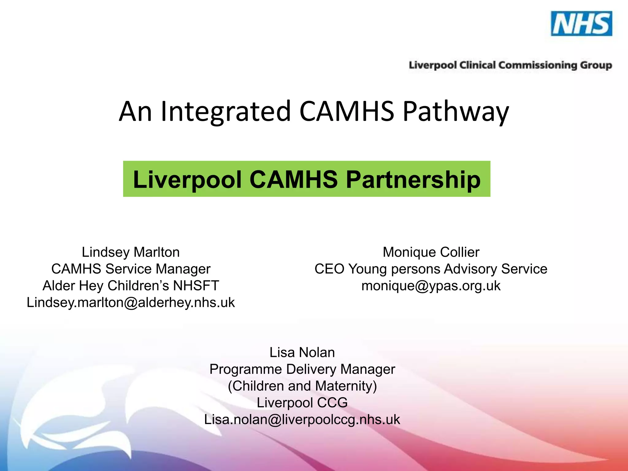 An integrated care pathway – CAMHS and counselling working together ...