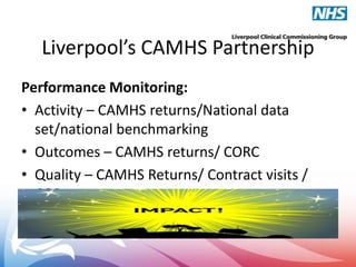 An integrated care pathway – CAMHS and counselling working together-Liverpool CAMHS partnership ...
