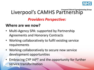An integrated care pathway – CAMHS and counselling working together ...