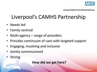 An integrated care pathway – CAMHS and counselling working together ...