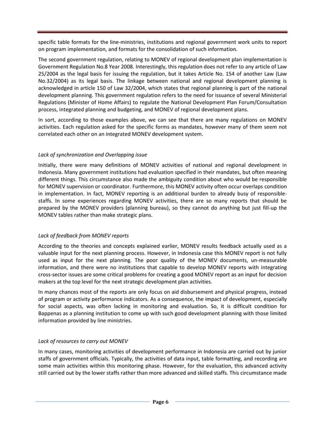 Integrated Development Performance Monitoring And Evaluation System In