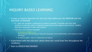 Integrated dance and movement and Common Core Standards | PPTX