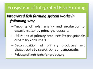 INTEGRATED FISH FARMING & MANAGEMENT | PDF